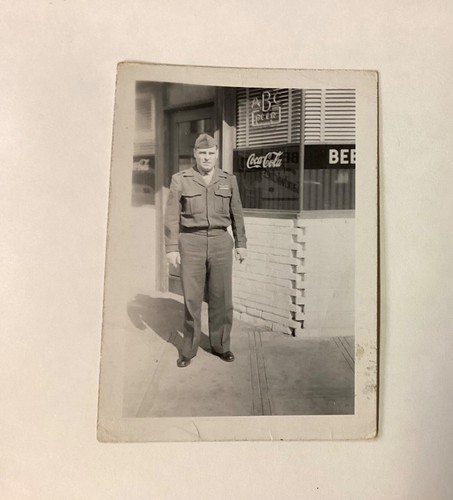 Man Military Coca Cola Restaurant Ocean Beach San Diego BW Photo 1945 ...