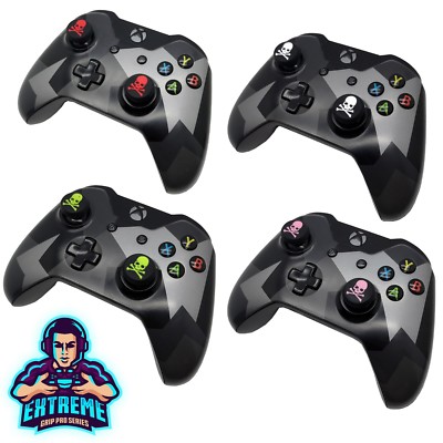 2x Grips For Xbox 360 Controller SKULL Caps FPS Thumb Stick Cover Game ...