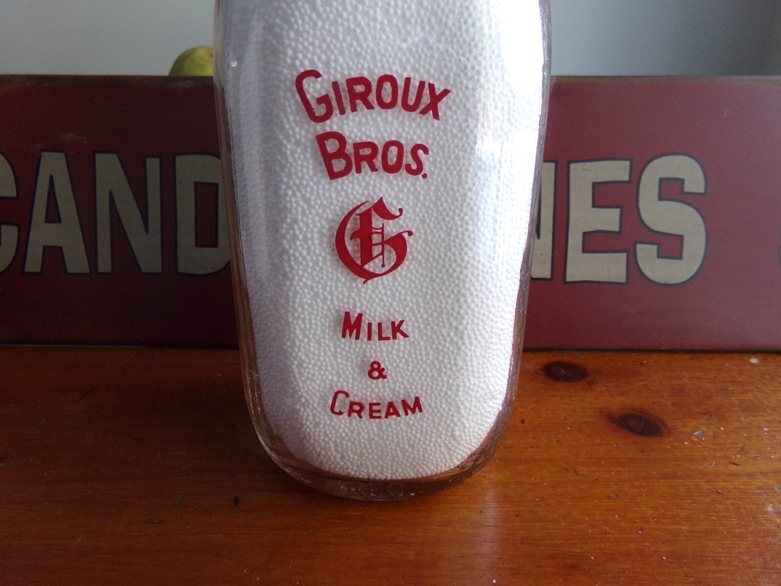 TSPQ Giroux Bros. Milk & Cream Milk Bottle Somerville Massachusetts ...
