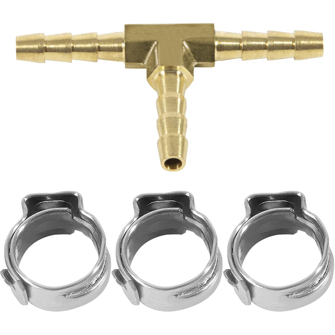 Fuel Injector Return Line Tee T Fitting Brass For Ford 6.7L Powerstroke ...