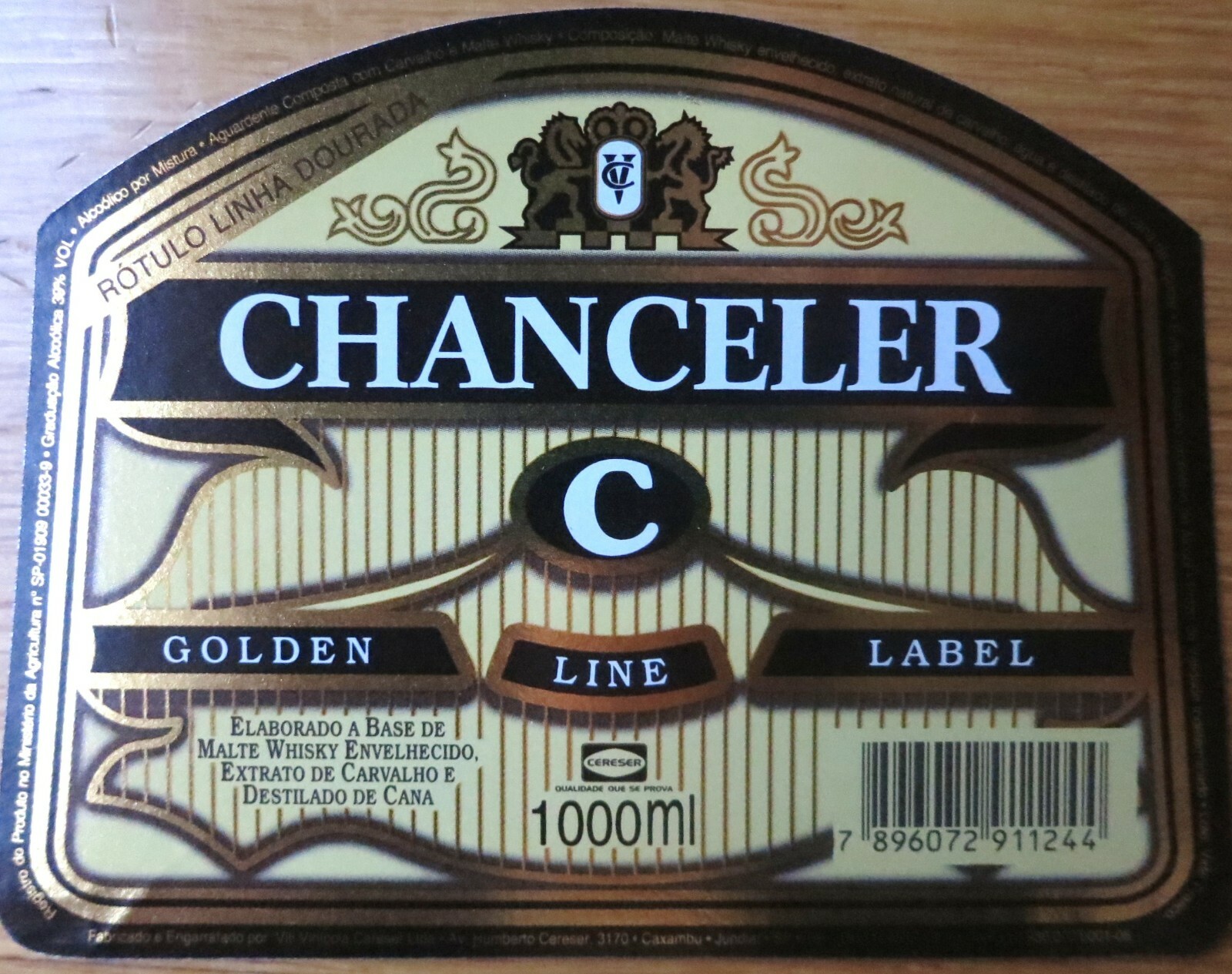 Etichette vino liquori BRASILE CHANCELER Golden Line Label wine label ...