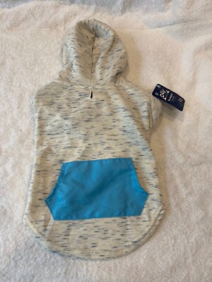Youly Pet Dog Hoodie Blue & White M NWT | eBay
