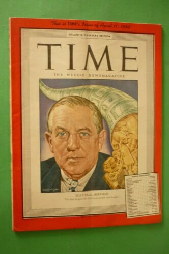 Time Magazine April 11 1949 ECA'S Paul Hoffman 9770959502023 | eBay.de