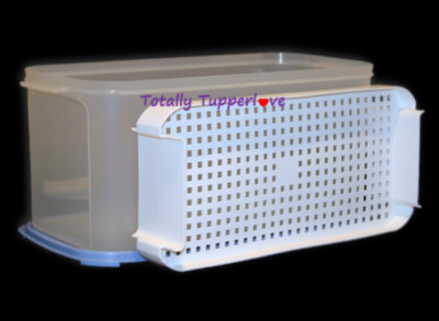 Tupperware #3 Rectangle Modular Mates Long Large 38 Cups Container Blue ...