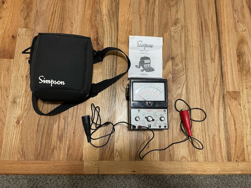 Simpson ts-113 railroad tester multimeter w/ carry case & instructions ...