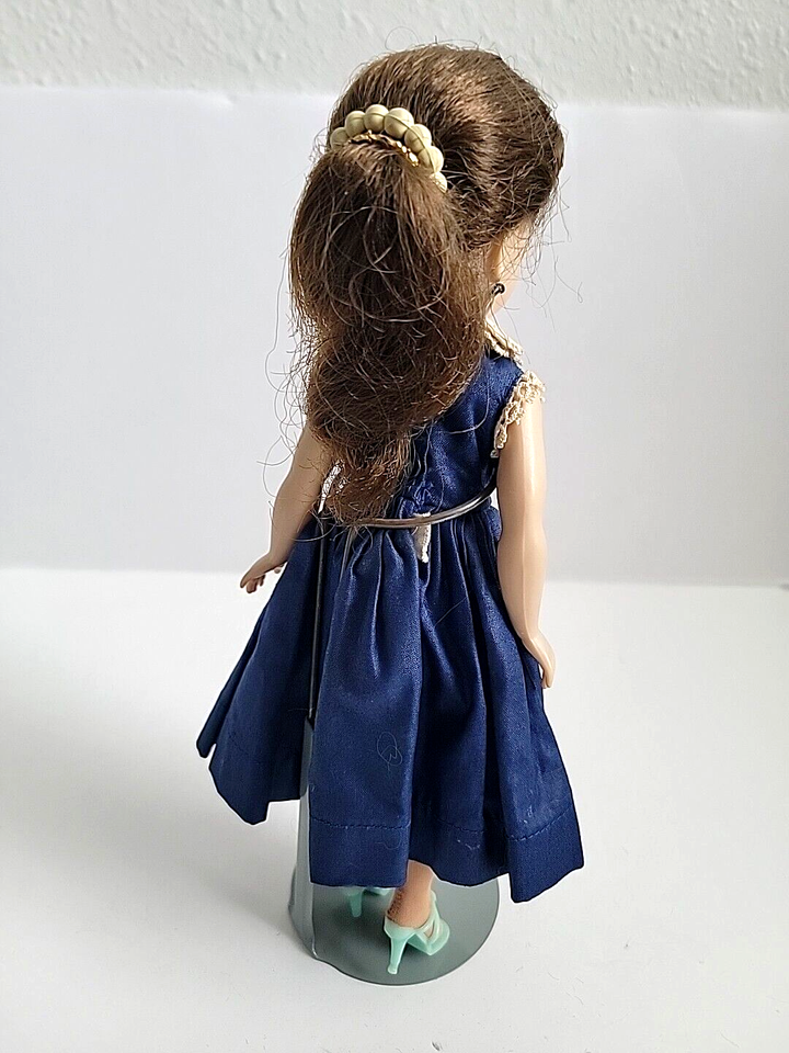 Vintage Original 1957 Vogue Dolls Inc Jill Doll 10" Brunette Blue Dress ...