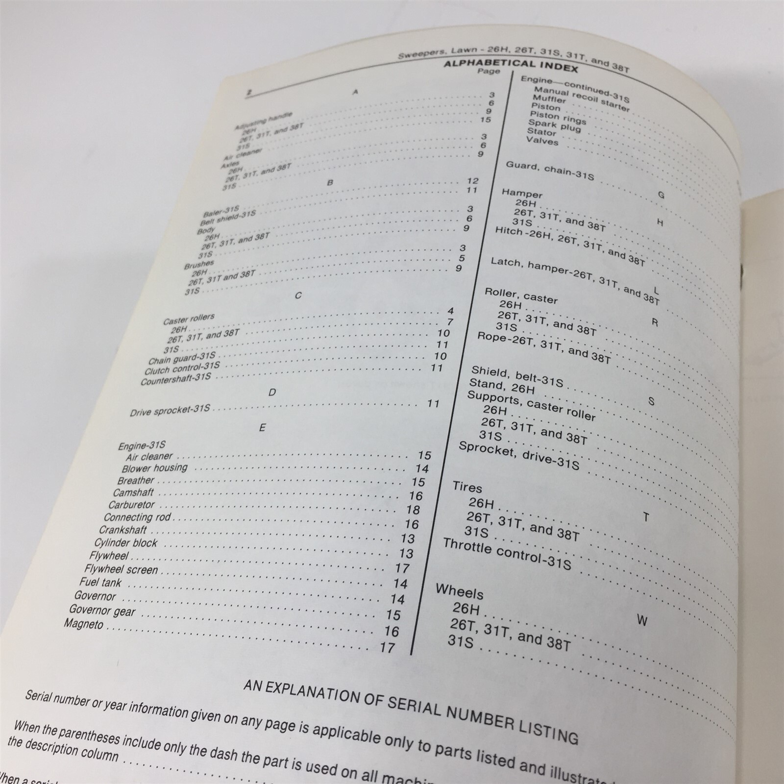 Genuine John Deere 26H 26T 31S 31T 38T Lawn Sweepers Parts PC-1221 ...