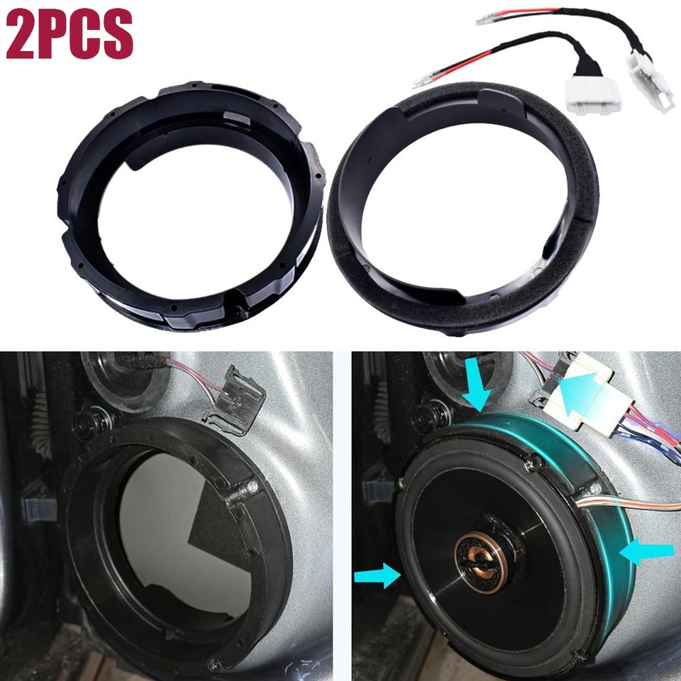 2X Speaker Adapter Plates and Harness For VW Beetle GLI Golf 6.5" Door ...