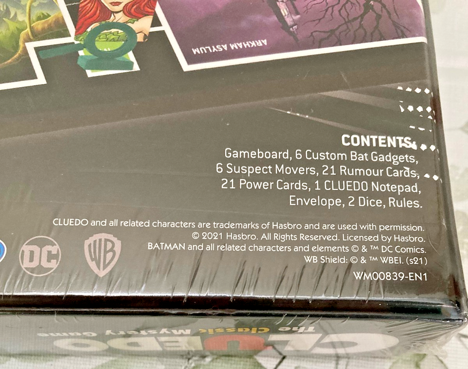 Batman Edition Cluedo Board Game Sealed Box c 2021 DC Hasbro Warner ...