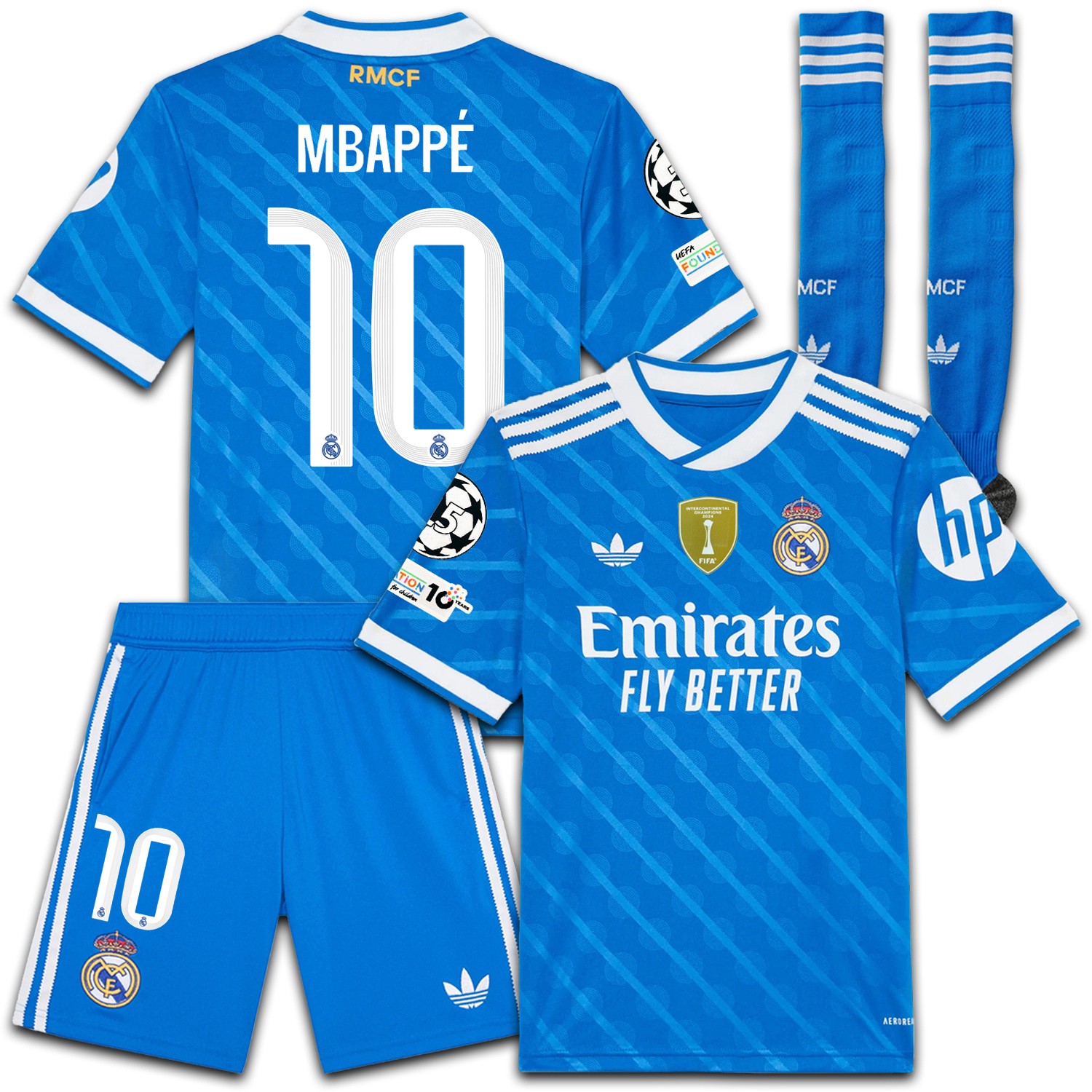MBAPPÉ | 2025/26 RMCF Third Kit | 10-11 Years | UCL + Intercontinental ...