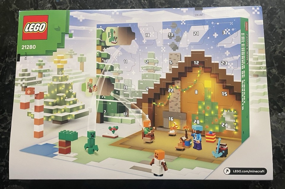 LEGO Minecraft Advent Calendar 2025 21280 Holiday Set 300 Pieces ...