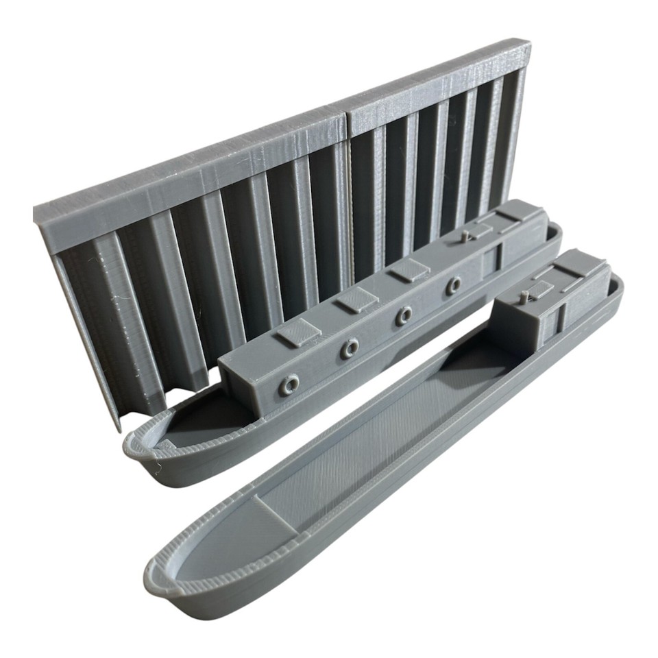 OO Gauge 1:76 Canal Boats x2 – 3D Printed Model Railway Narrowboat ...