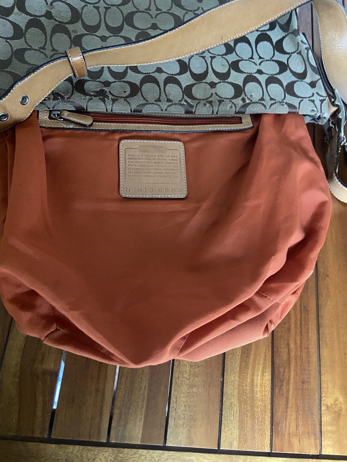 Coach Signature Shoulder Bag Duffle Top Zip Closure 6083 | eBay