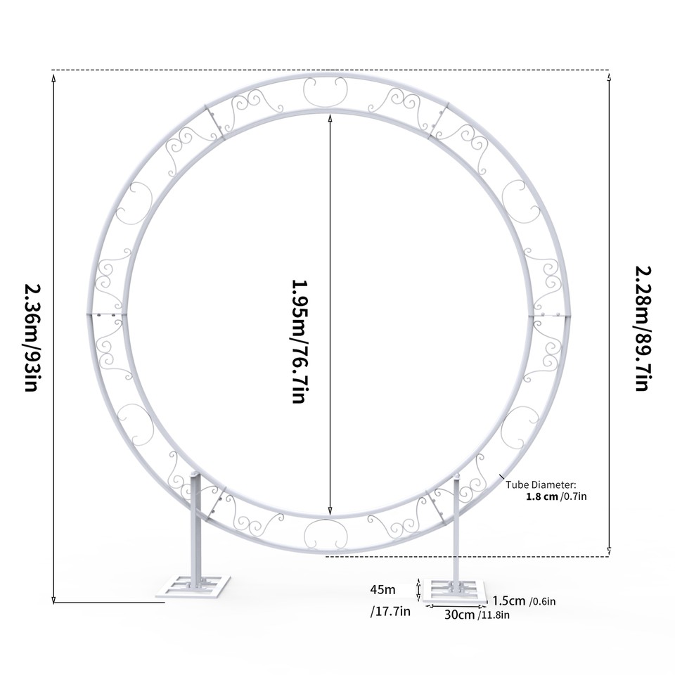 Huge Round Wedding Arch Frame Super Sturdy Circle Festival Background ...