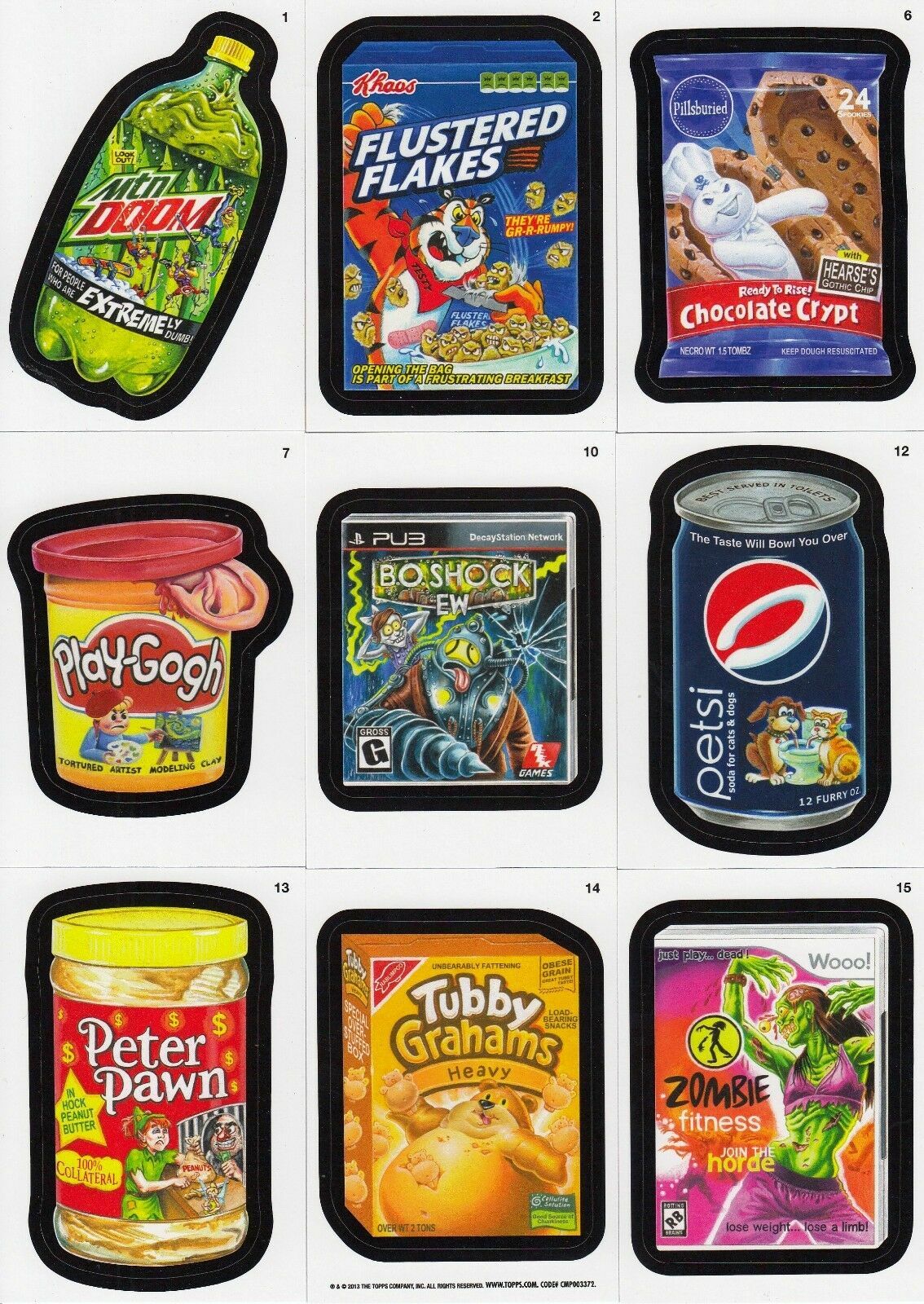 WACKY PACKAGES ALL NEW SERIES 10 (ANS10) COMPLETE SET (55) WITH WRAPPER ...