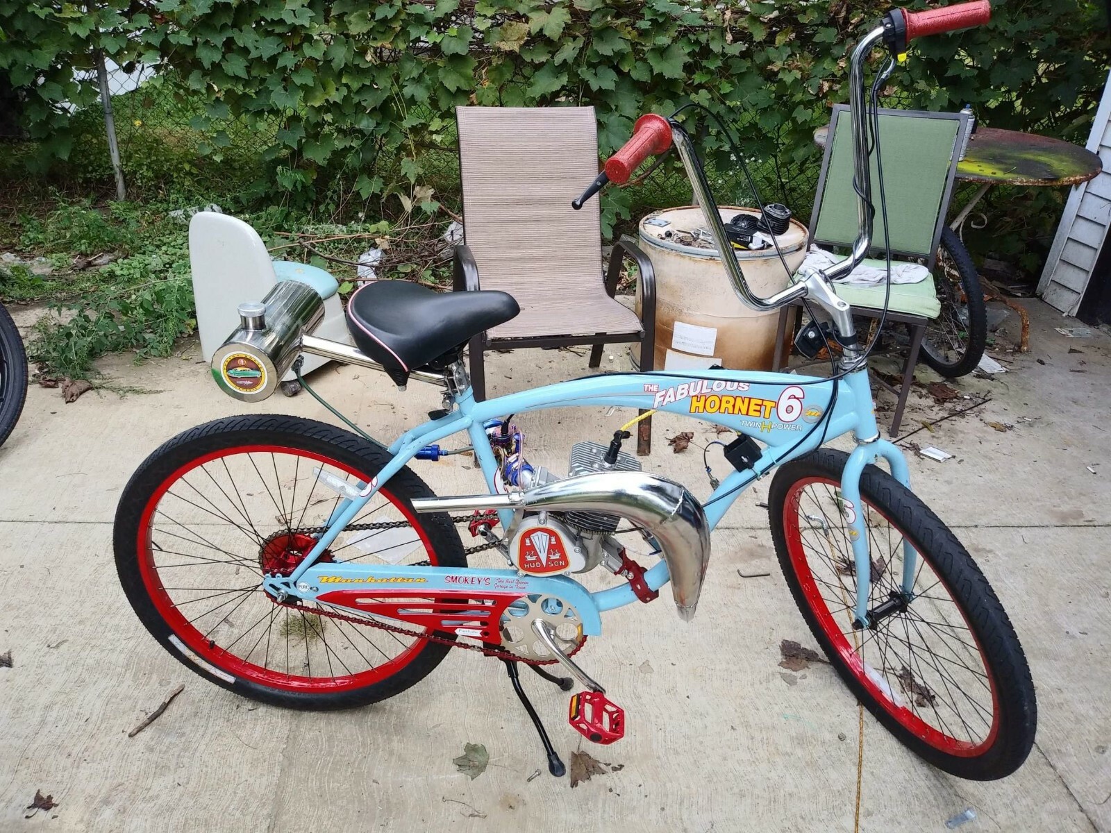 REAL WC80 MZ65 Style Pipe 80CC 66cc Exhaust Expansion Chamber High ...