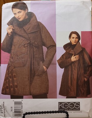 2757 Vogue SEWING Pattern UNCUT Misses 16-18 loose-fit reversible ...