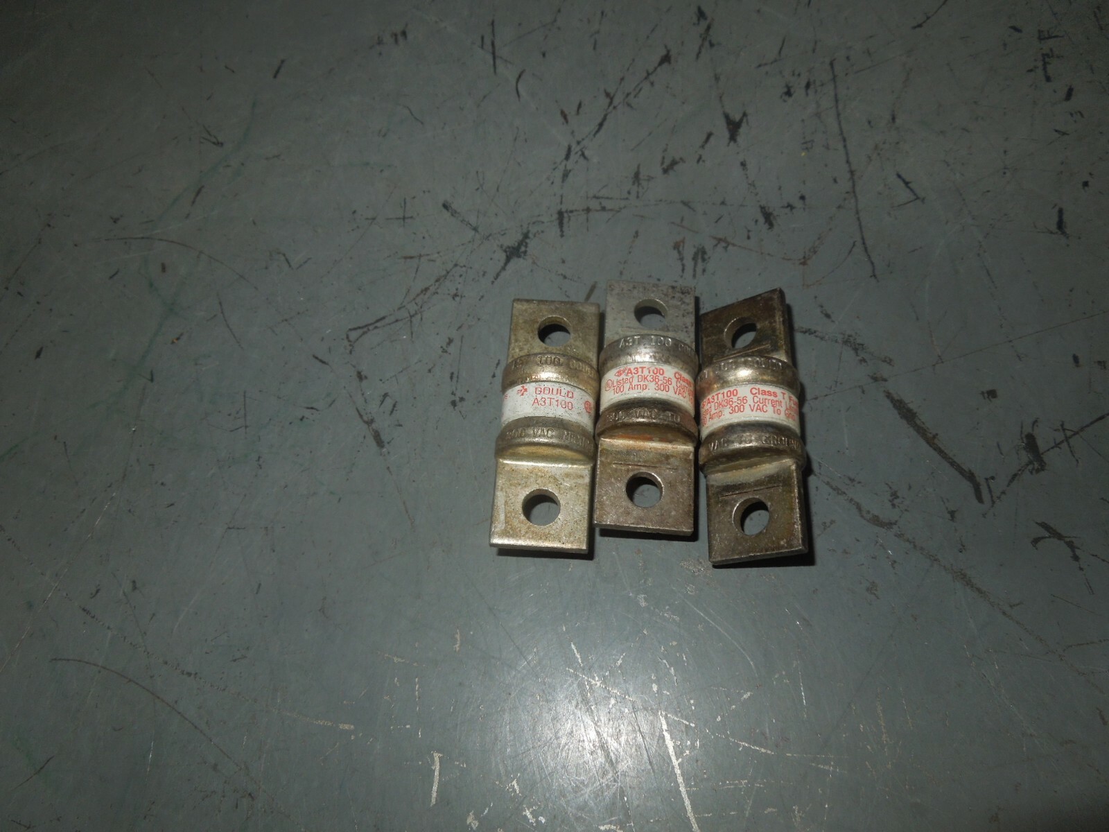 Set of 3 - Ferraz Shawmut A3T100 Class T Fuse 100A 300V AC Used | eBay