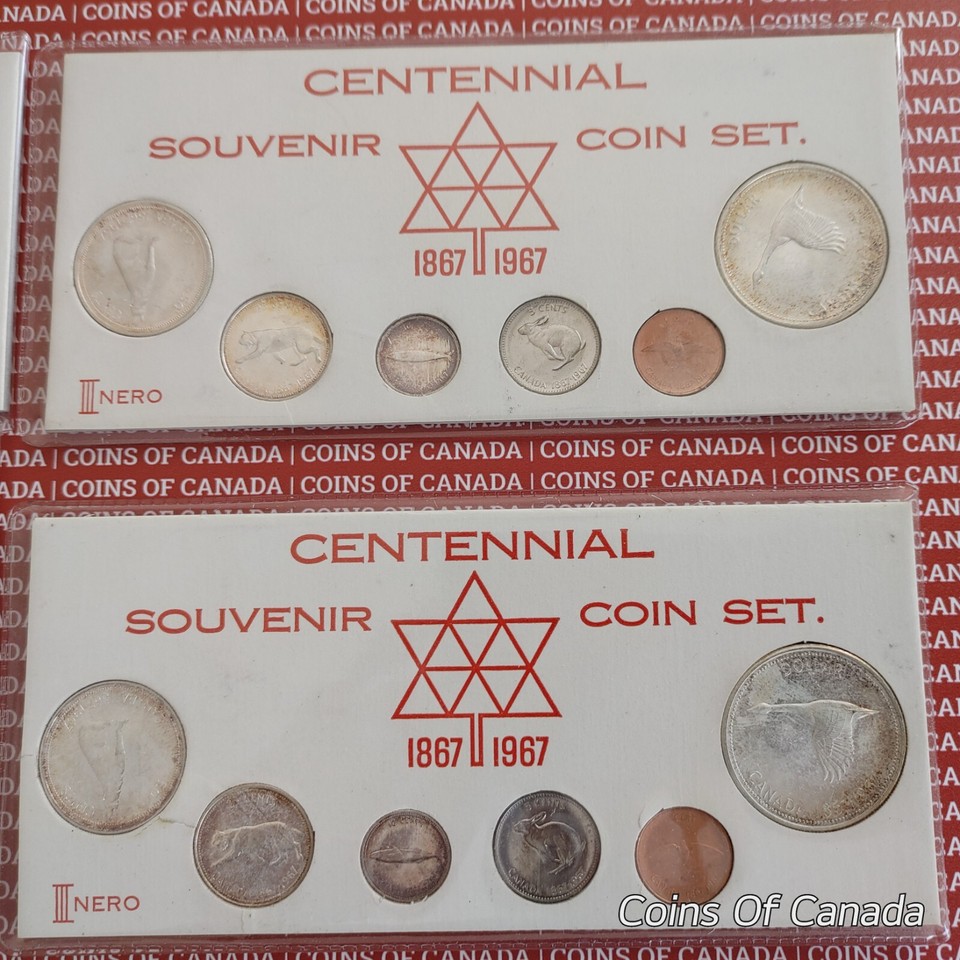 1967 Canada Centennial Coin Sets - Lot Of 10 Uncirculated Sets # ...