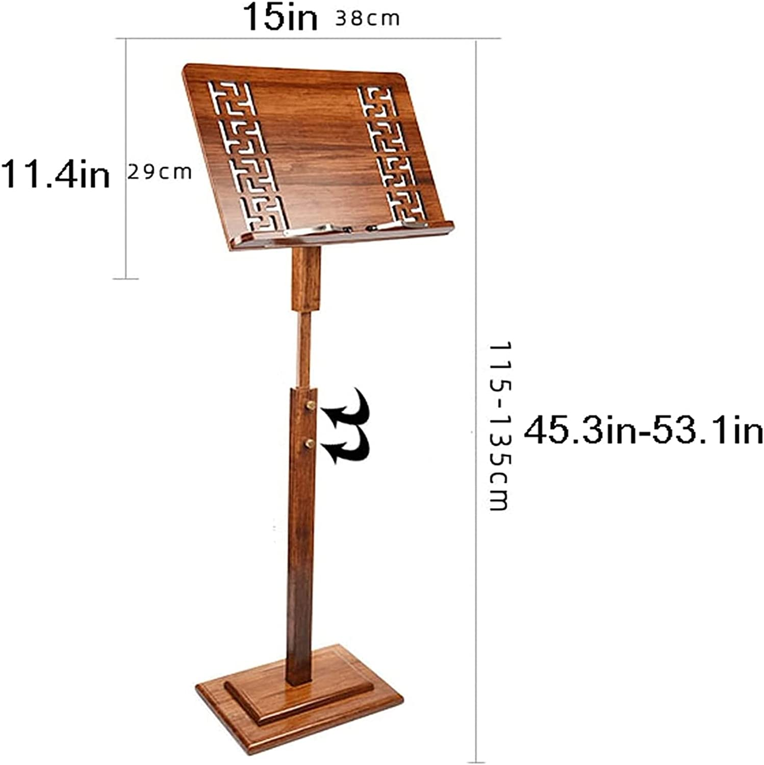 Bamboo Conductor Music Stand, Height Adjustable, Foldable, with Wide ...