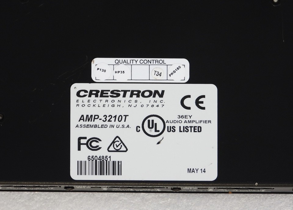 CRESTRON ELECTRONICS AMP-3210T PROFESSIONAL COMMERCIAL POWER AUDIO ...