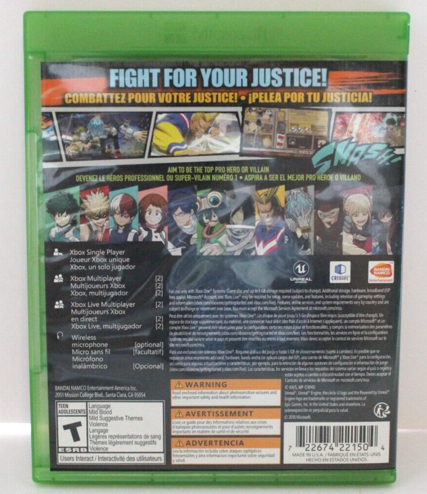 My Hero One's Justice - Microsoft Xbox One 722674221504 | eBay