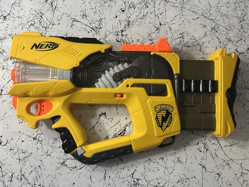 Nerf N-Strike Firefly Rev-8 Yellow Blaster Gun Only | eBay