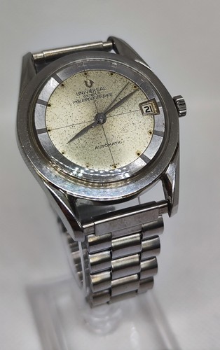 Vintage Genta Universal Geneve Polerouter Date Cal 218-2 Silver Dial ...