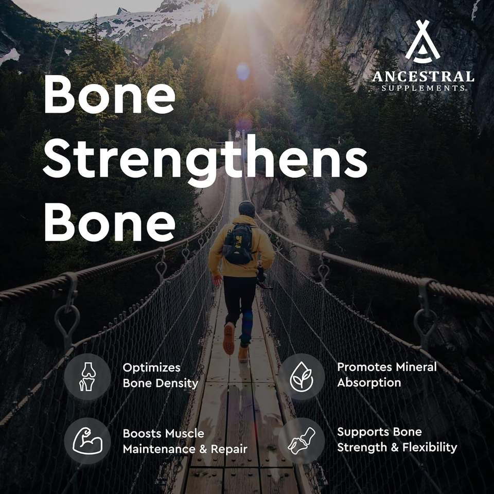 Grass Fed Beef Living Bone Supplement, Bone Meal Capsules Support Bone ...