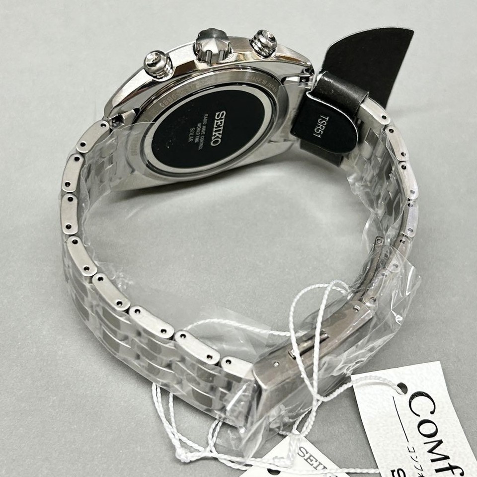 Seiko Astron SBXY027 Solar Radio Watch Titanium Dual Time Japan Model ...