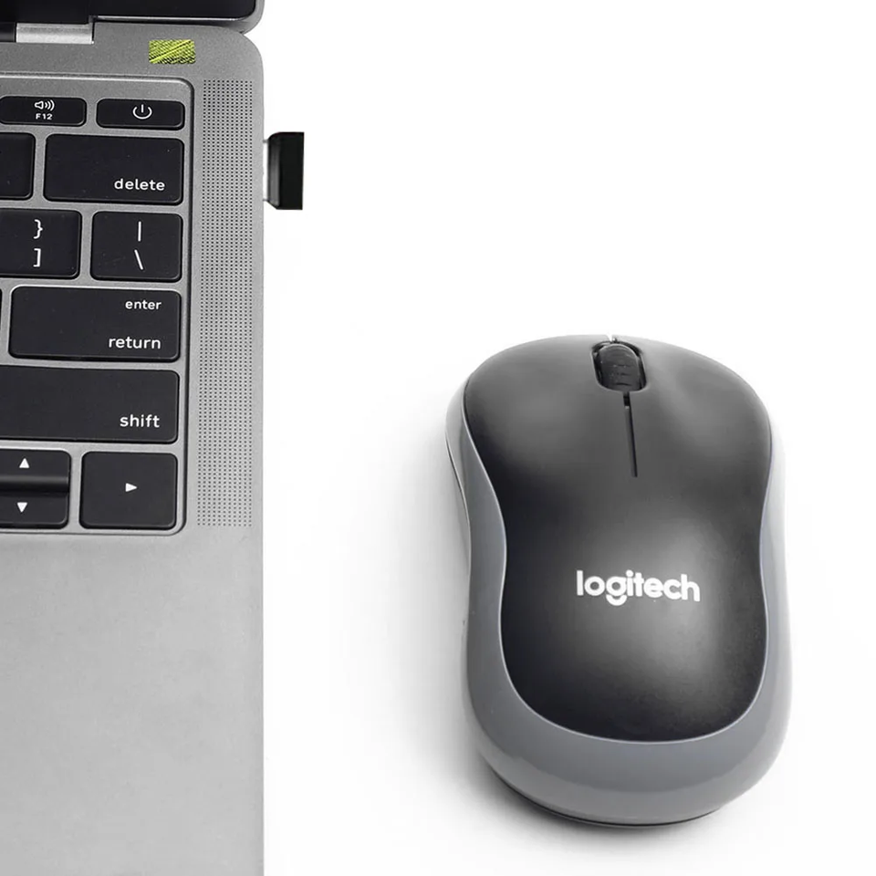Logitech M185 Wireless Optical Mouse + USB Receiver Fit Compact PC ...