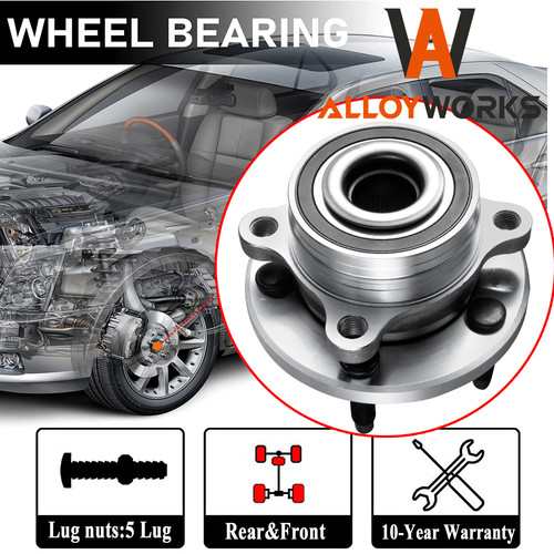 Front&Rear Wheel Hub Bearing Assembly Fit 2011-2018 Ford Explorer 3.5L ...