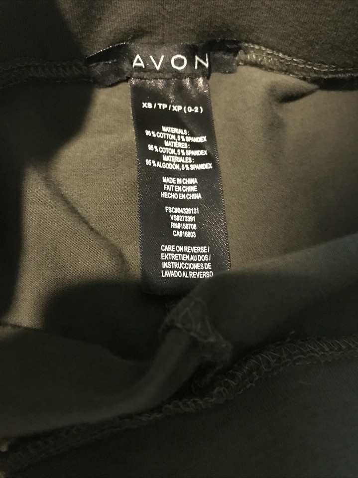 New Women’s Avon High Waisted Olive Leggings Size Extra Small Ankle ...