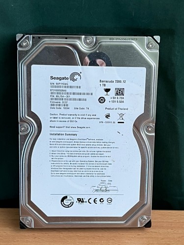 Seagate Barracuda 1TB 7200 RPM 3.5 Internal SATA Hard Drive ...