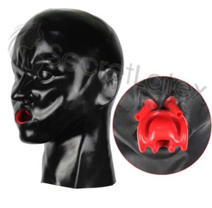 LATEX BLACK RUBBER GUMMI HOOD LONG GIMP MOUTH SHEATH FETISH ANATOMICAL ...