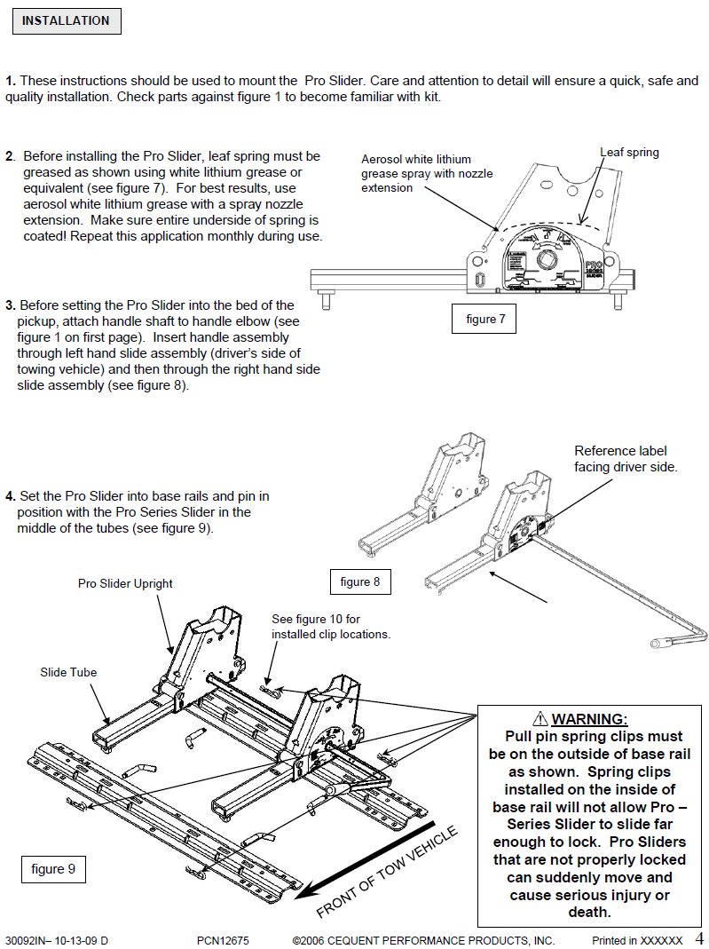 Reese Fifth Wheel Trailer Hitch Slider Unit Fits Standard Rails | eBay