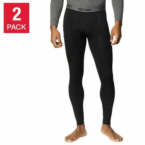 Men's 32 DEGREES Heat Base Layer Thermal Pant Long Pack of 2 Size M ...