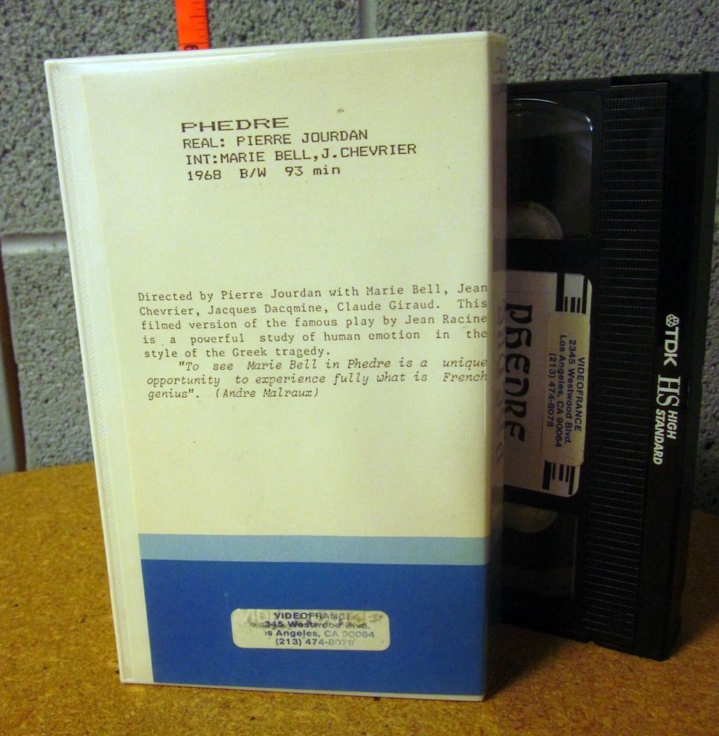 PHEDRE Pierre Jourdan 1968 Jean Racine adaptation Greek mythology Marie ...