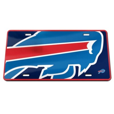 BUFFALO BILLS MEGA LOGO ACRYLIC LICENSE PLATE HIGH QUALITY NFL LICENSED ...