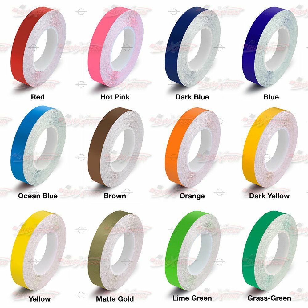 GLOSS BLACK Roll Vinyl Pinstriping Pin Stripe Car Motorcycle Tape Decal ...