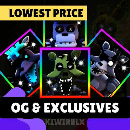 SHINY OGS & Exclusives (UNWRENCHED) - Five Nights TD | FNTD | ROBLOX | eBay