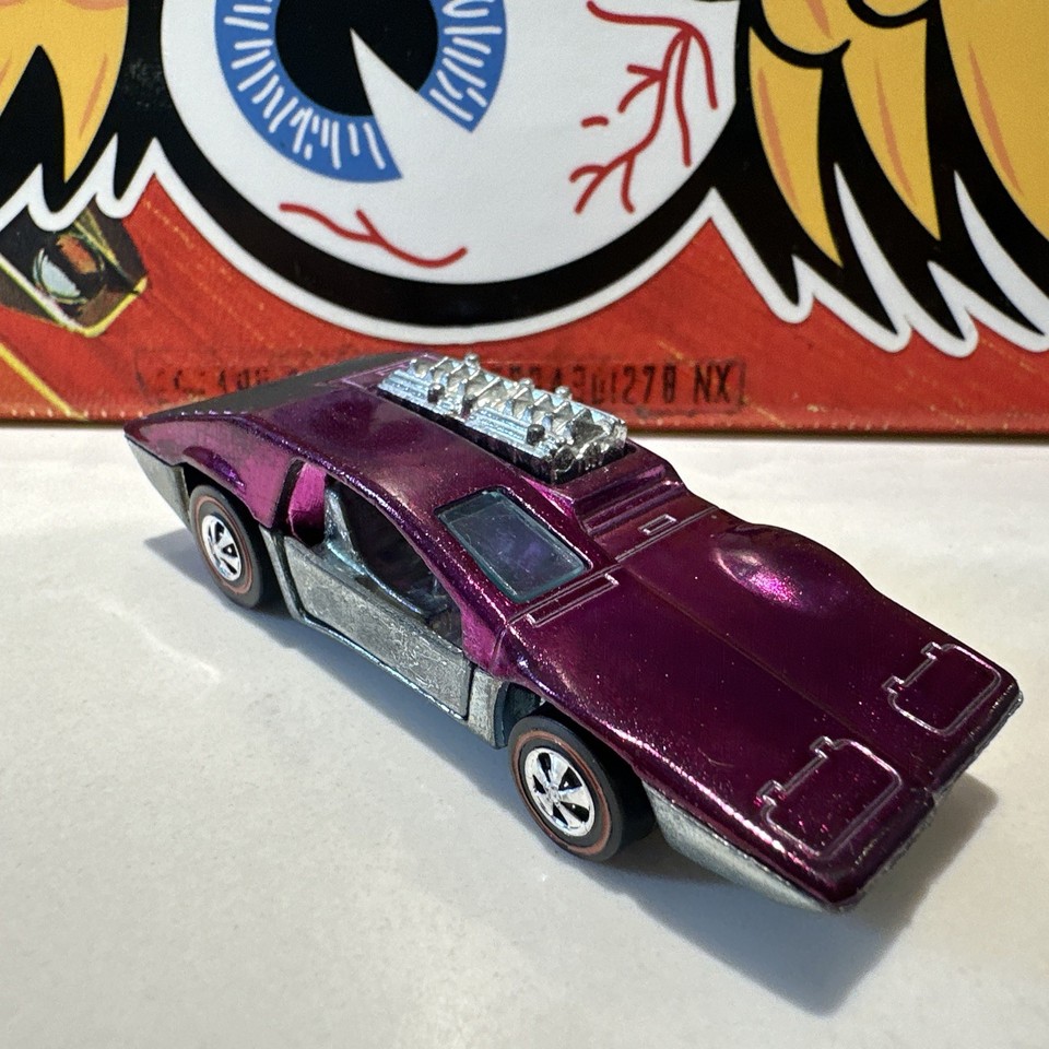 TOUGH! 1972 HOT WHEELS REDLINE Magenta Sidekick Near Mint Beauty Side ...
