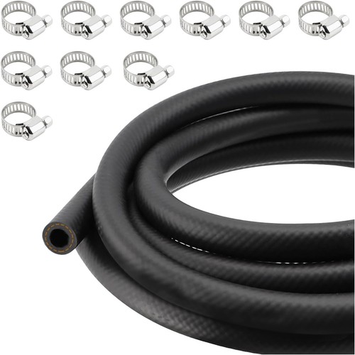 5/16" ID Fuel Line Kit with 10 Adjustable Clamps, High Pressure 300PSI ...