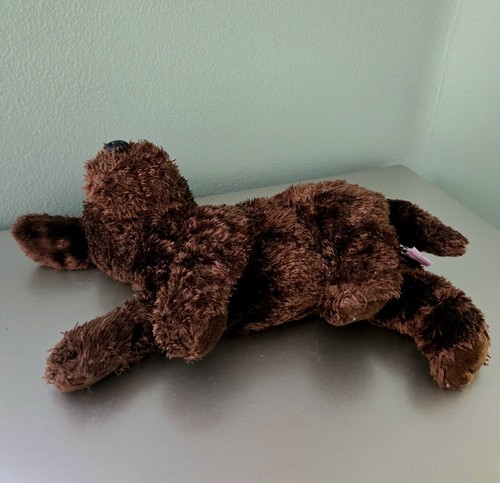 Chocolate Labrador Lab Plush Dog Ty Silk 2001 Nuzzle Dark Brown Puppy ...