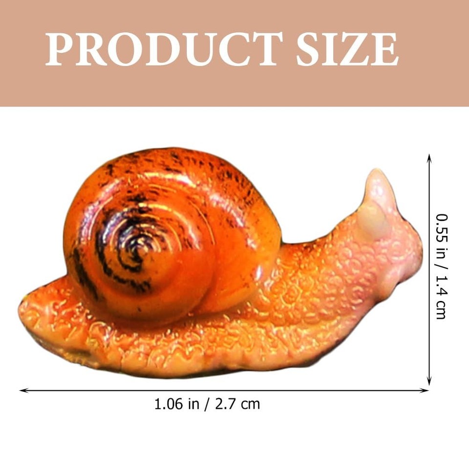 Mini Snail Figurine Resin Ornament Micro Landscape Decor for Home ...