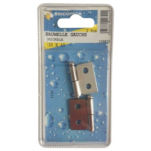 BRICOPACK - Paumelle nickelee 30x40 gauche blister | eBay