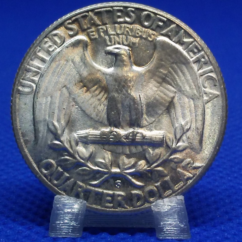 1954 S Washington Quarter BU Uncirculated Mint State 90% Silver 25c US ...