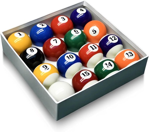 2 1/4" Billiard Pool Balls Set Standard Regulation Size Swirl for Table ...