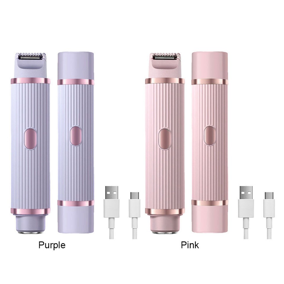 Bikini Trimmer for Women Waterproof Body Shaver 2 in 1 for Pubic Legs ...