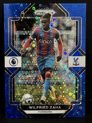 2022-23 Panini Prizm EPL Crystal Palace Wilfried Zaha Blue Breakaway ...